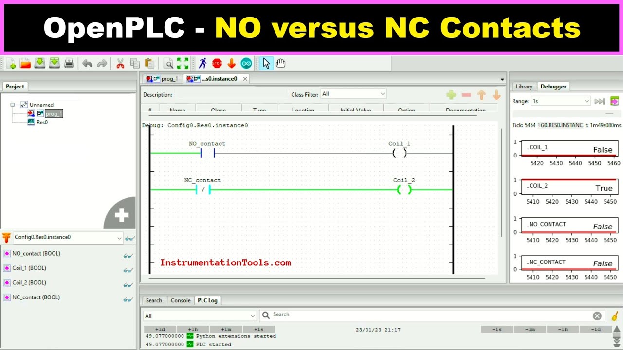 OpenPLC Programming - Difference between NO and NC Contacts | Open Video
