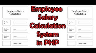 how to make an Employee Salary calculation s... | Open Video