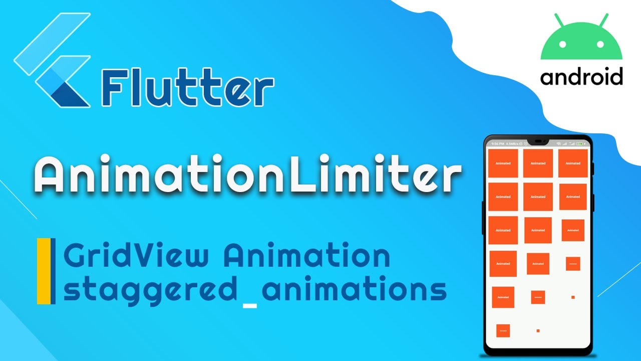 Flutter Staggered Animations - Grid View Ani... | Open Video