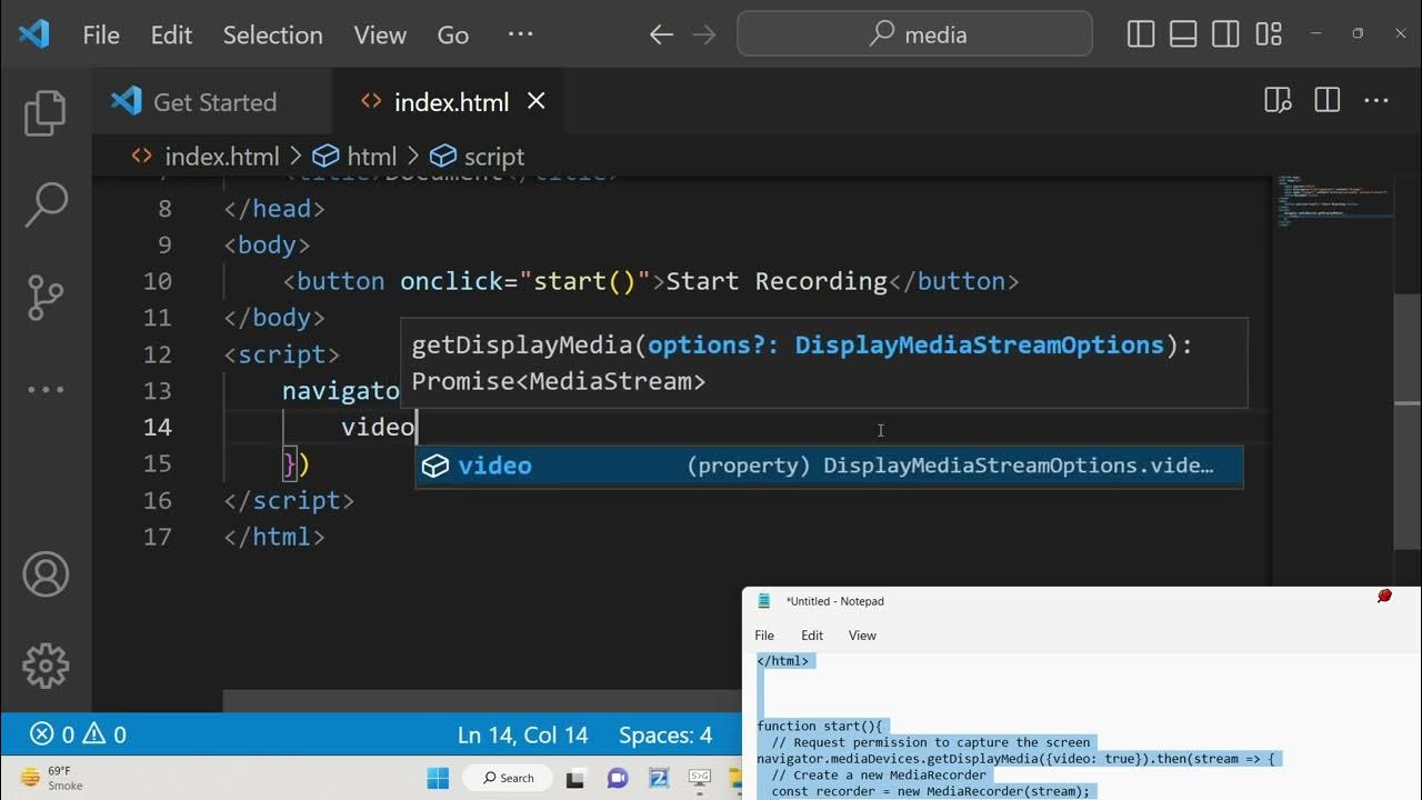 Javascript MediaRecorder Project to Build Sc... | Open Video