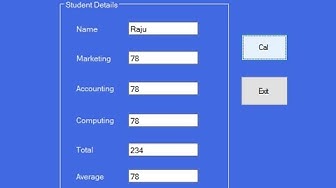 Student marks calculation program in c# | Open Video