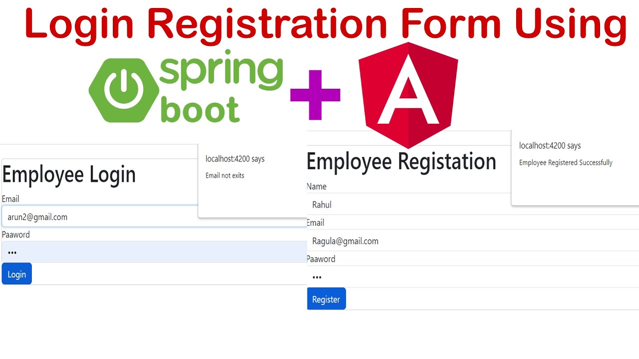 Login Registration Form Restful Api Using Sp... | Open Video