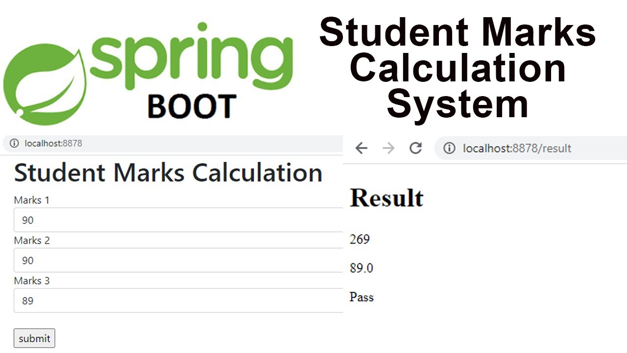 Student Marks Calculation System Using Spring boot